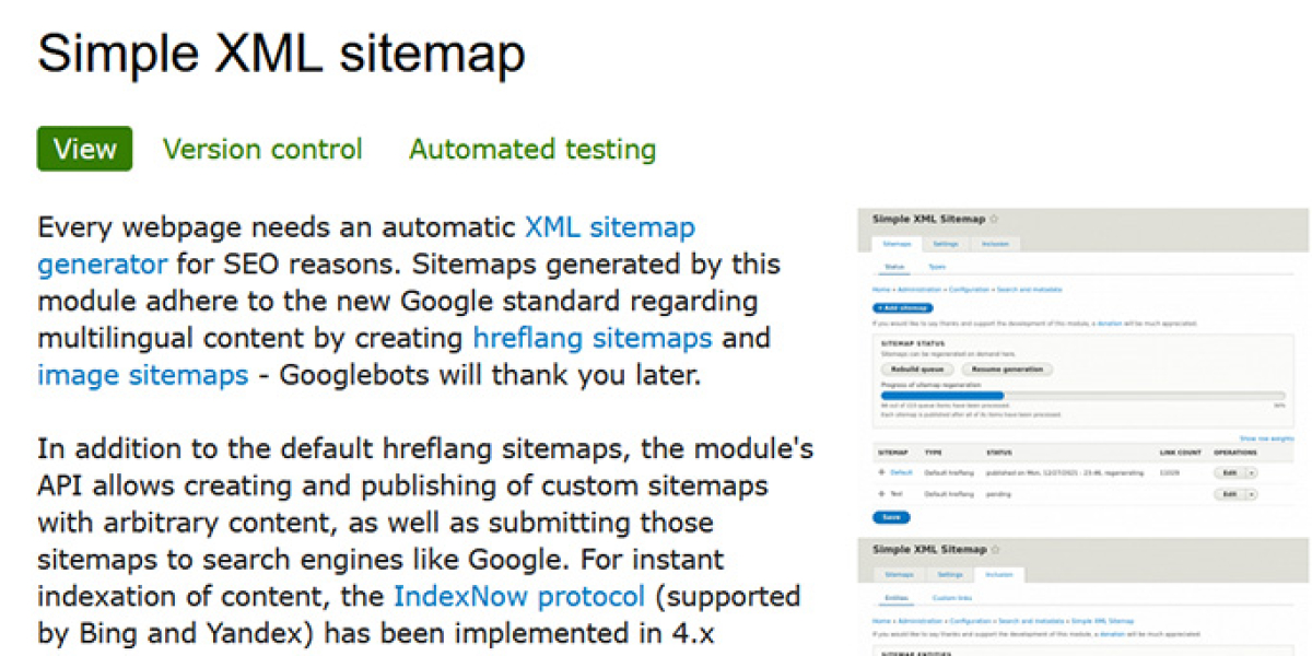 Simple XML Sitemap Drupal Simple XML Sitemap Drupal